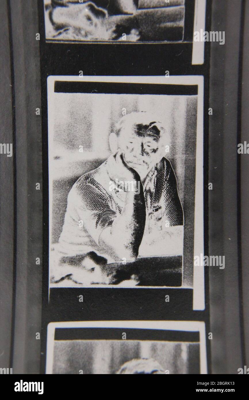 Fine 70s vintage extreme high contrast contact print photography of a ...
