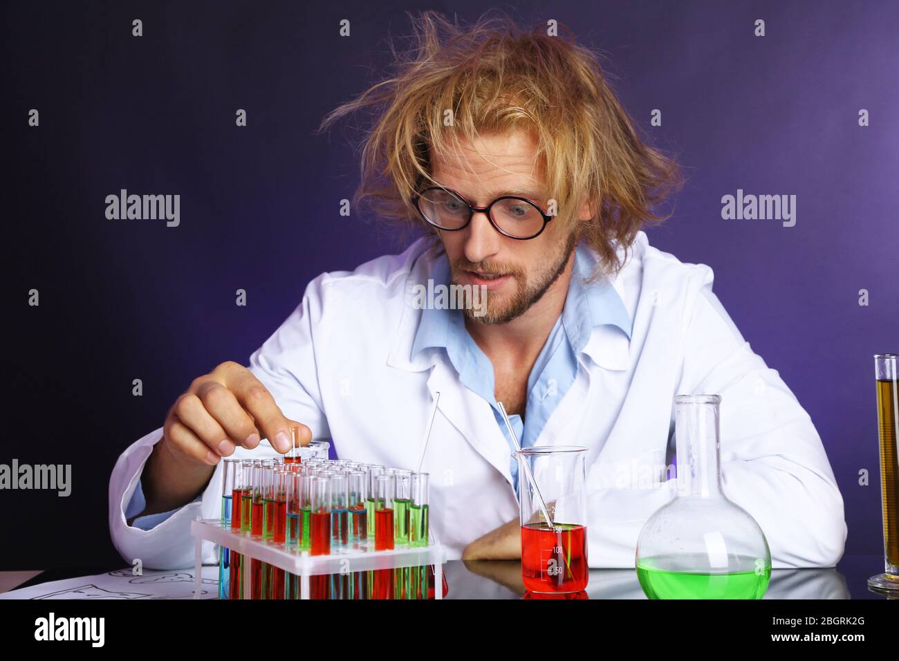 Mad scientist and hair hi-res stock photography and images - Alamy