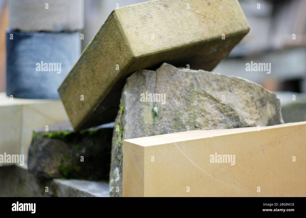 different stone material Stock Photo - Alamy