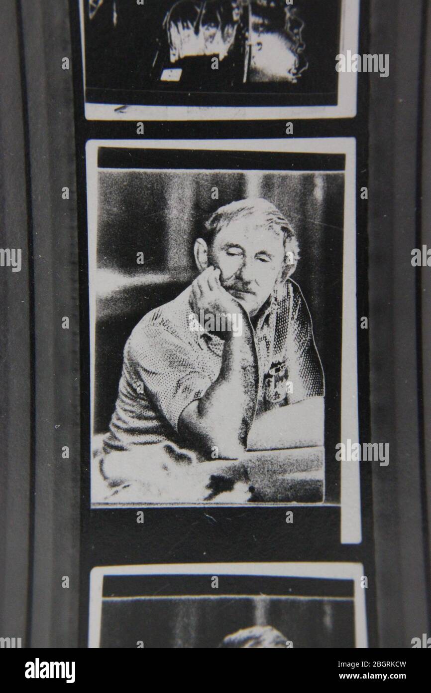 Fine 70s vintage extreme high contrast contact print photography of a ...