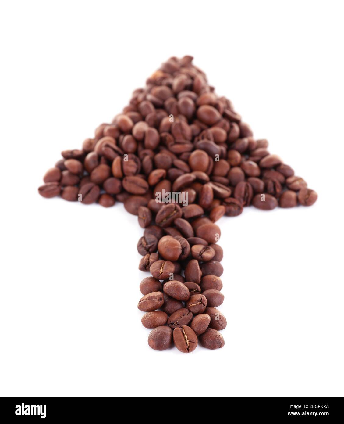 Arrow coffee beans isolated on white Stock Photo - Alamy