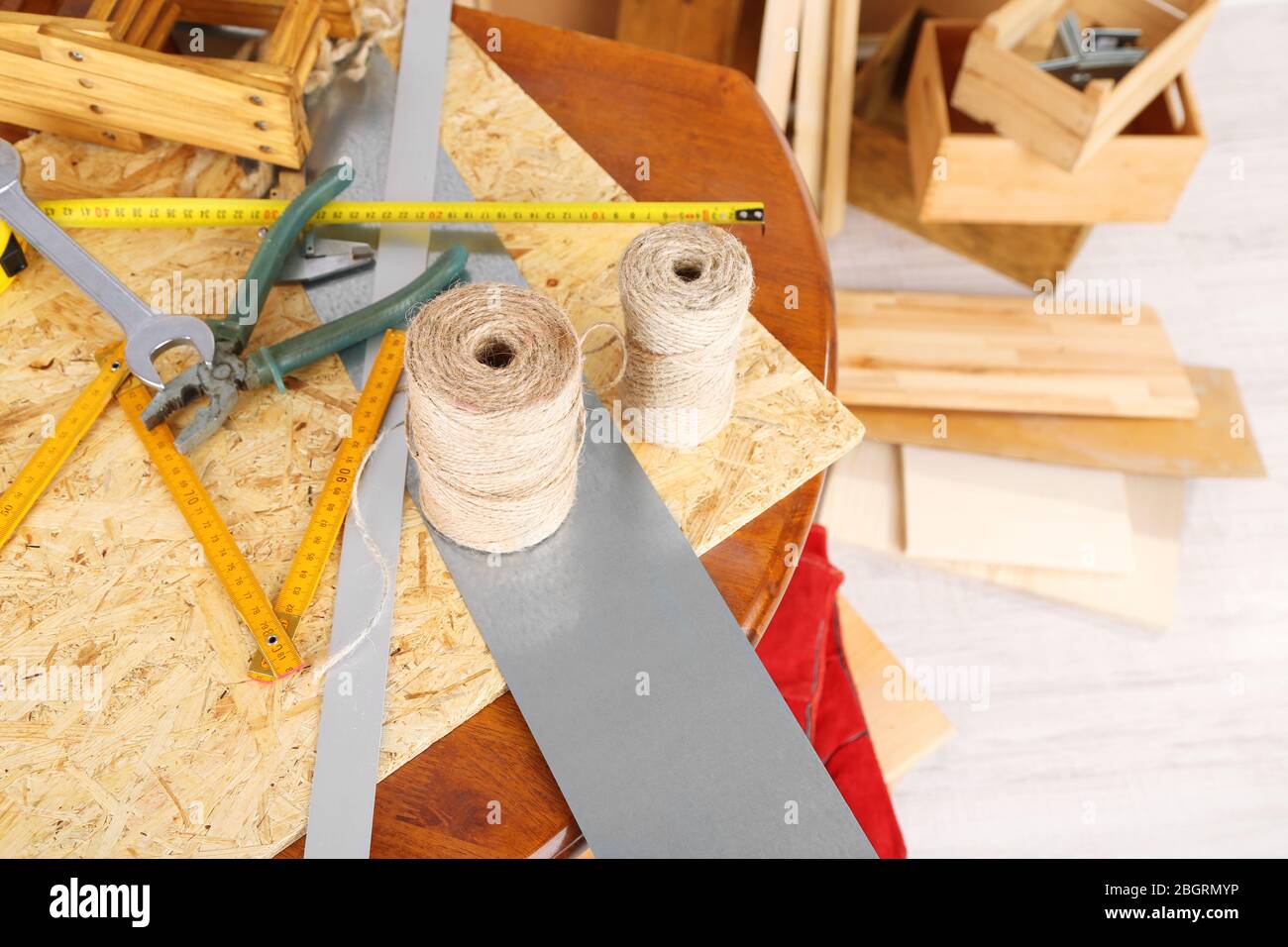 Working tools on table hi-res stock photography and images - Alamy