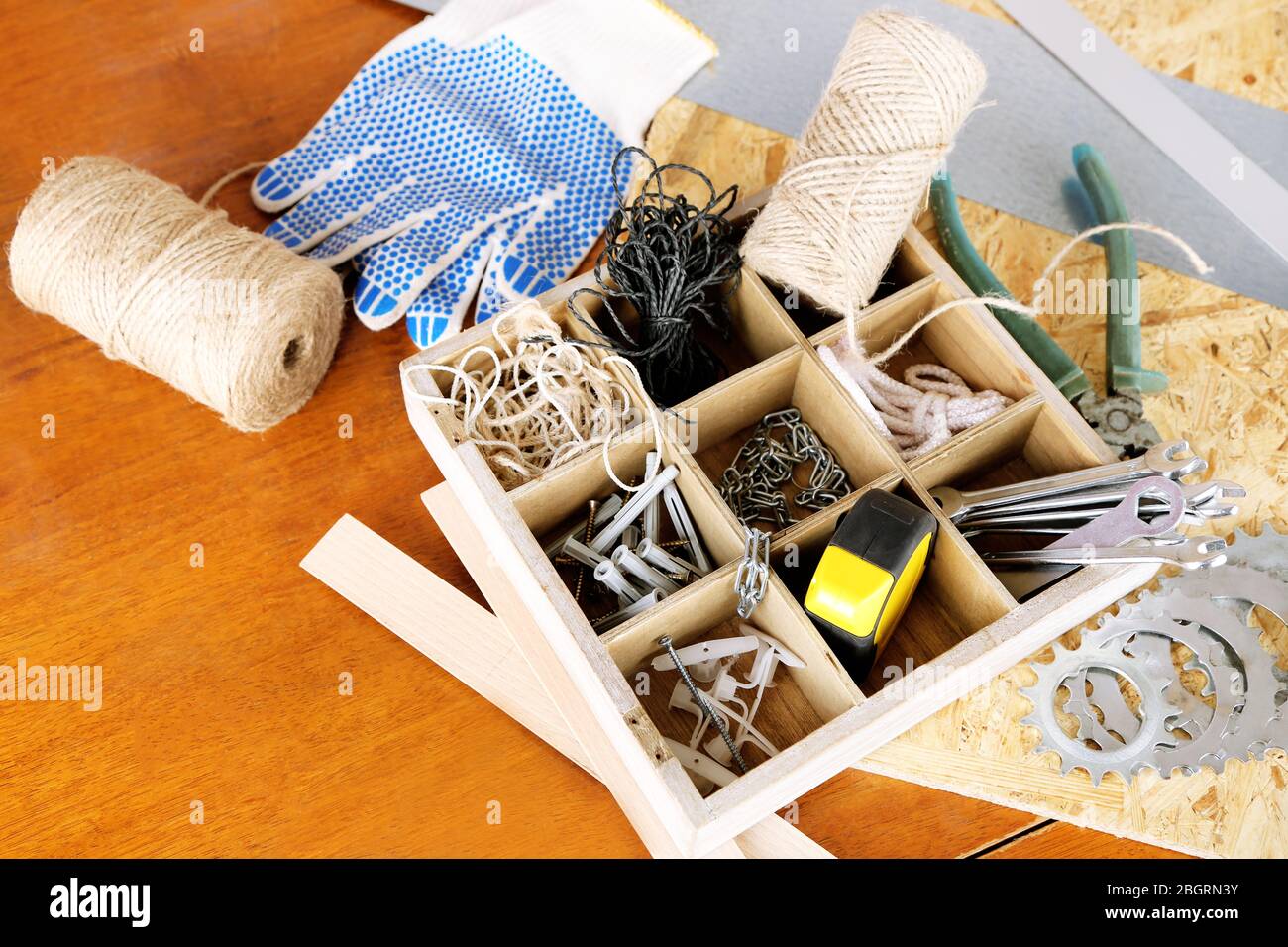 Working tools on table hi-res stock photography and images - Alamy