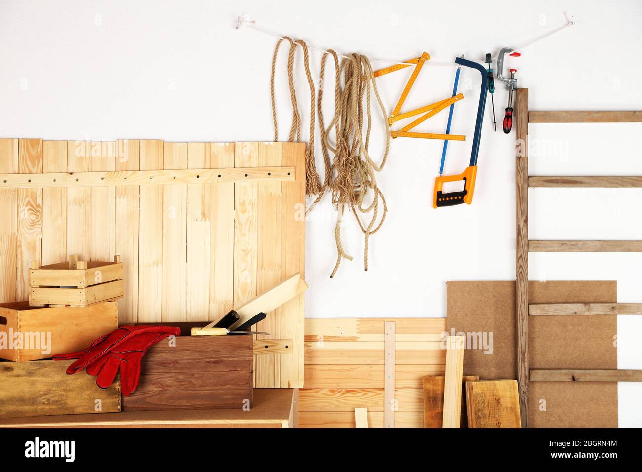 Working tools in workshop Stock Photo - Alamy