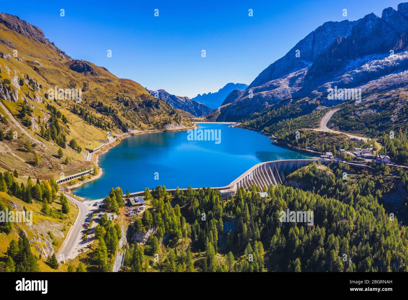 Fedaia artificial lake fedaia pass hi-res stock photography and images ...