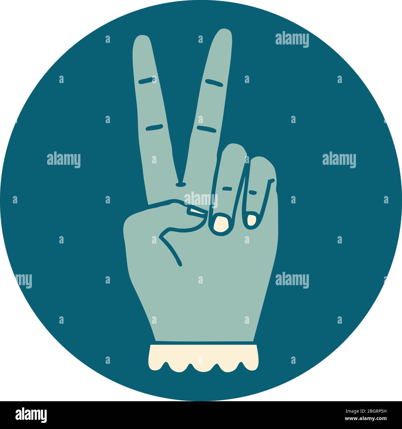 icon of peace symbol two finger hand gesture Stock Vector Image & Art - Alamy