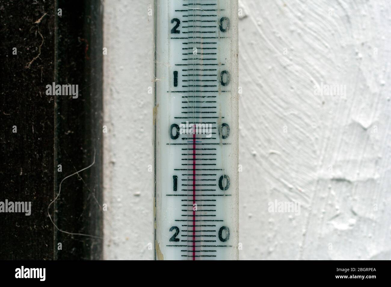 Thermometer for measuring air temperature on white background Stock ...