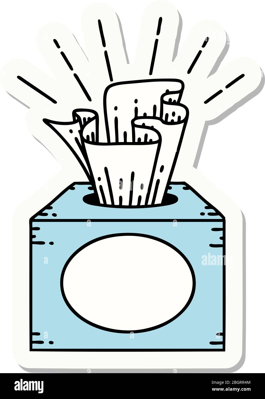 sticker of a tattoo style box of tissues Stock Vector Image & Art - Alamy