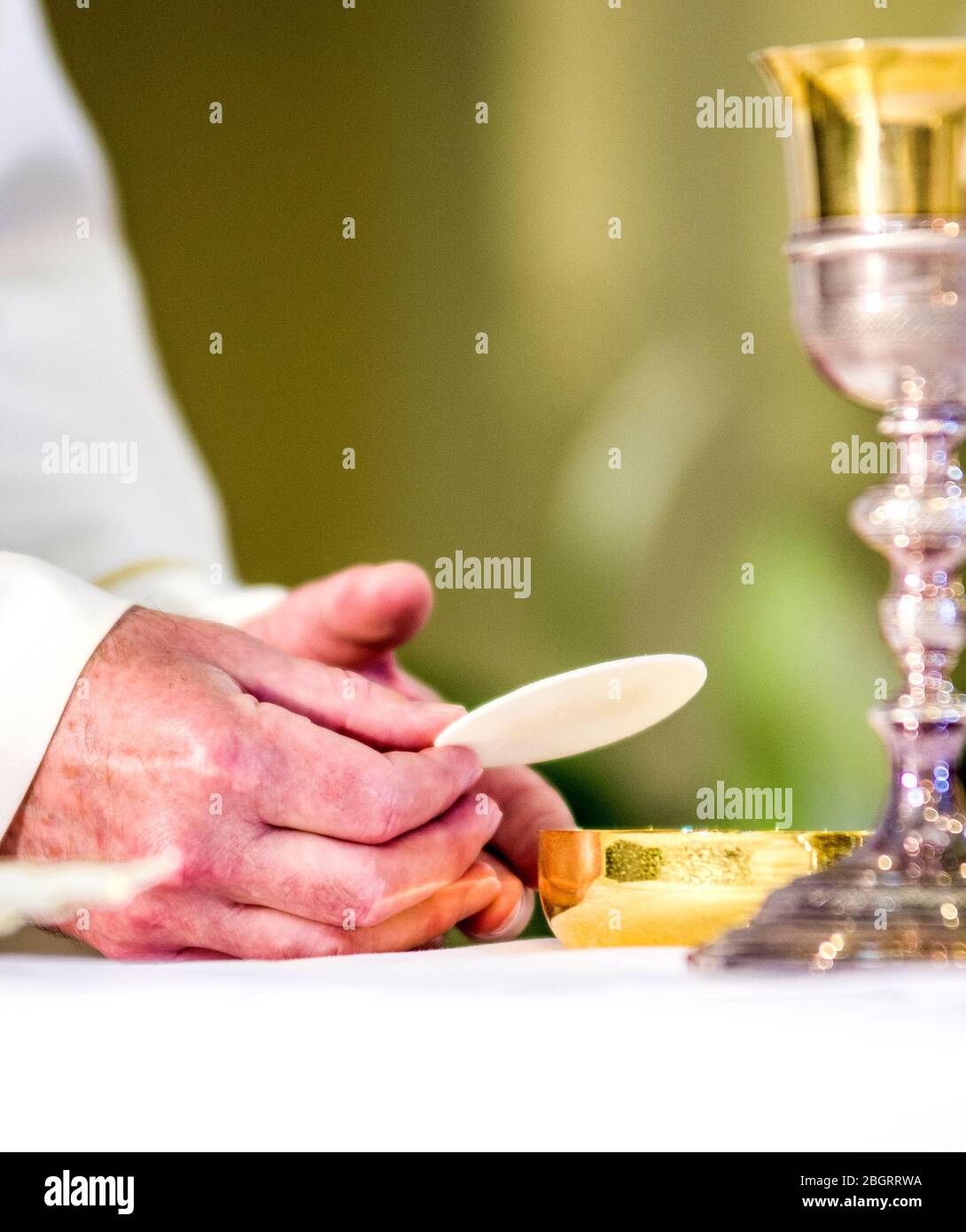during the celebration of the Mass the hands of the priest, like the ...