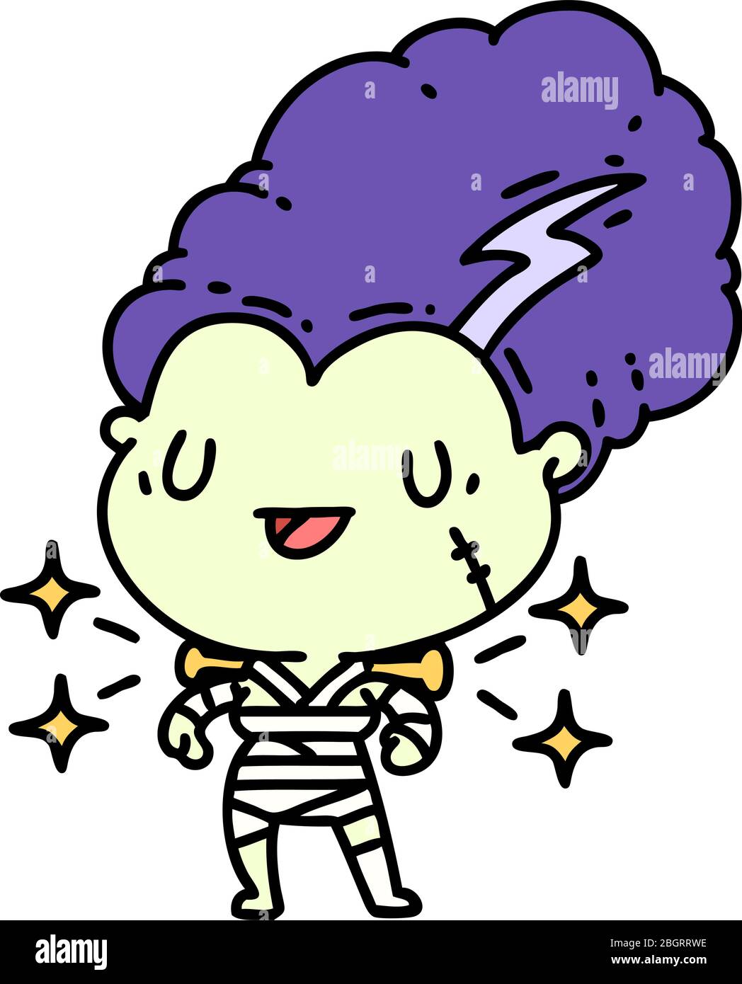 illustration of a traditional tattoo style undead zombie bride ...