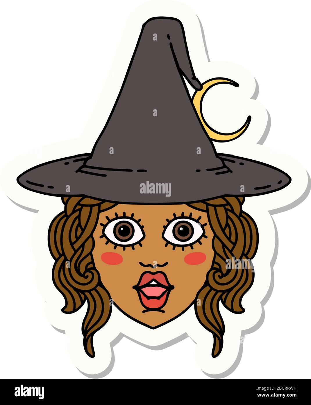 sticker of a human mage character Stock Vector Image & Art - Alamy