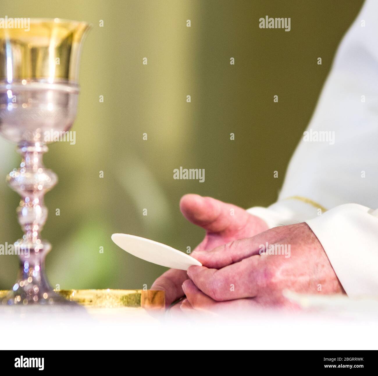 during the celebration of the Mass the hands of the priest, like the ...