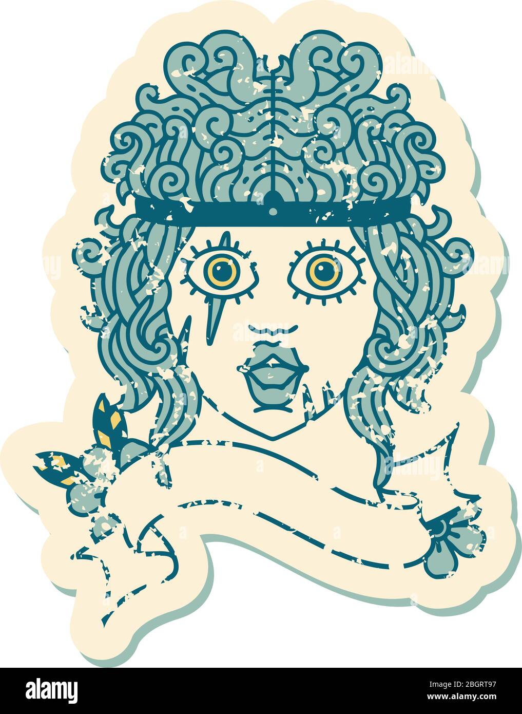 Retro Tattoo Style human barbarian character Stock Vector Image & Art ...