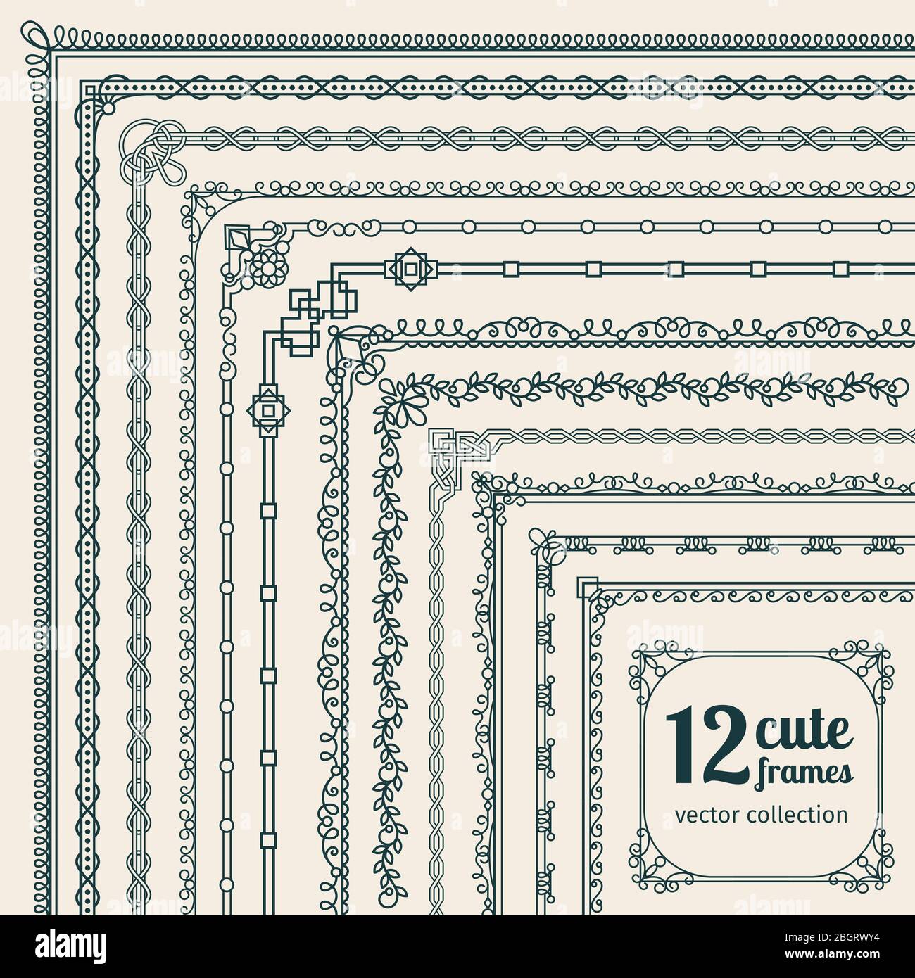 Engraved decorative borders hi-res stock photography and images - Alamy