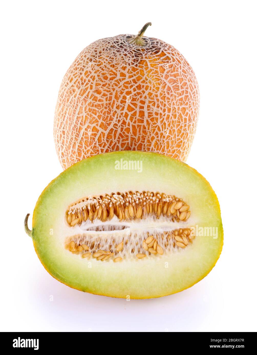 Melon isolated on white Stock Photo - Alamy