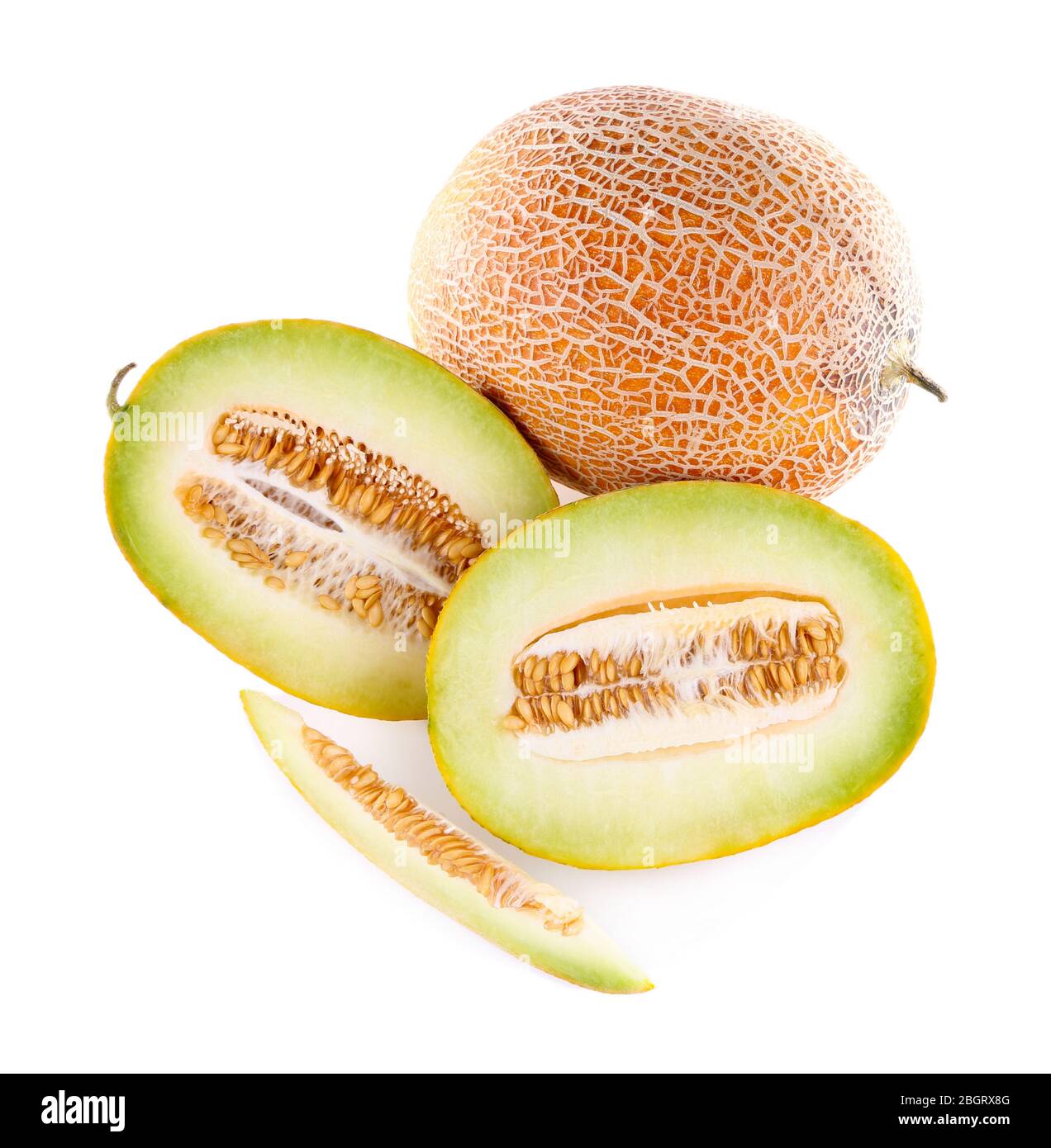 Melon isolated on white Stock Photo - Alamy