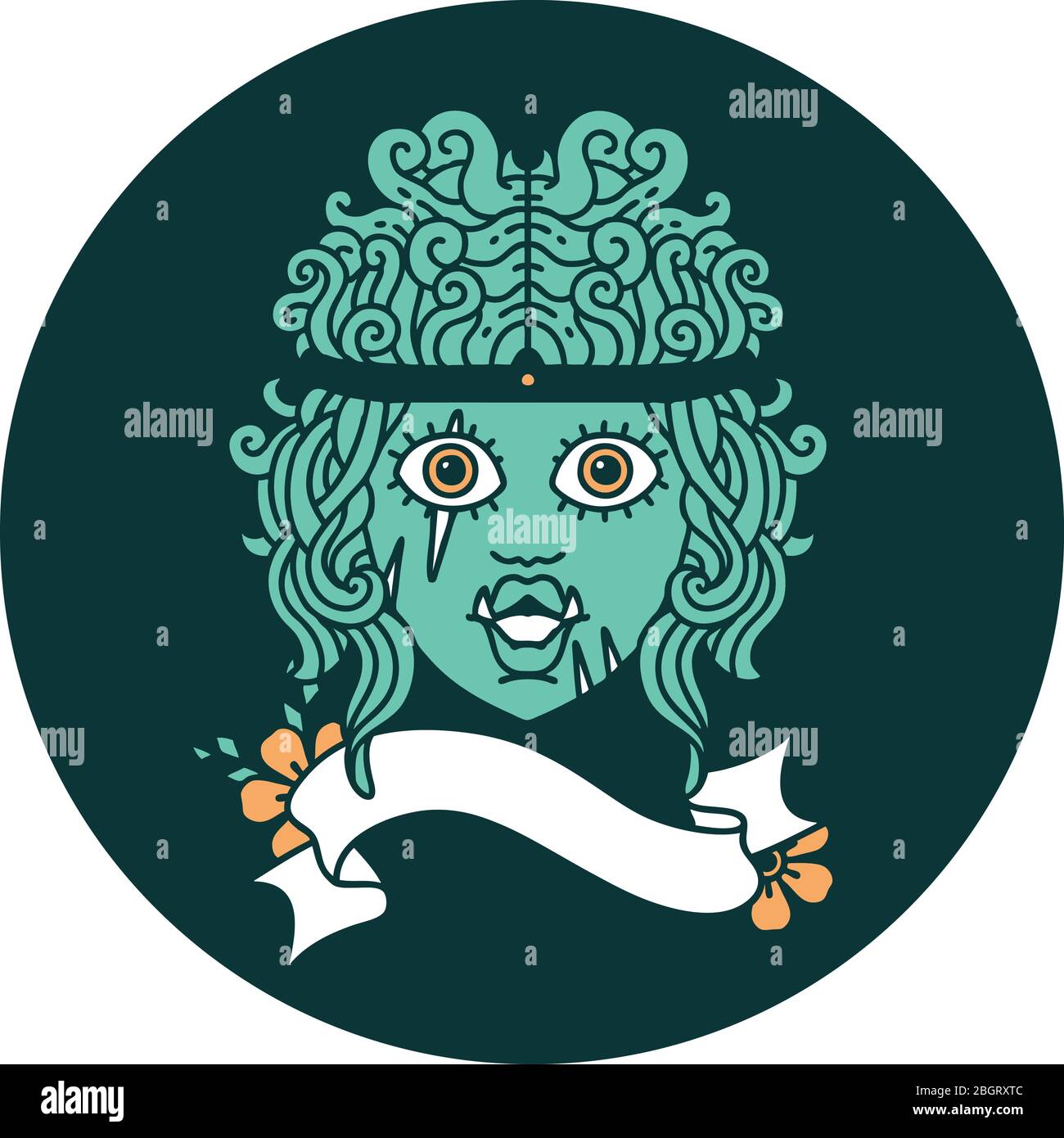 icon of orc barbarian character face Stock Vector Image & Art - Alamy