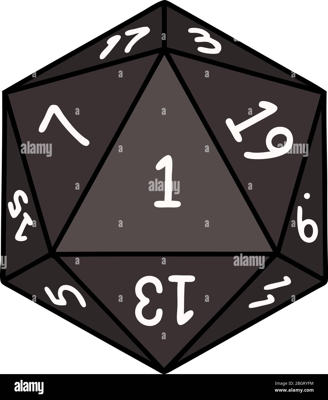 Retro Tattoo Style natural 1 D20 dice roll Stock Vector Image & Art - Alamy