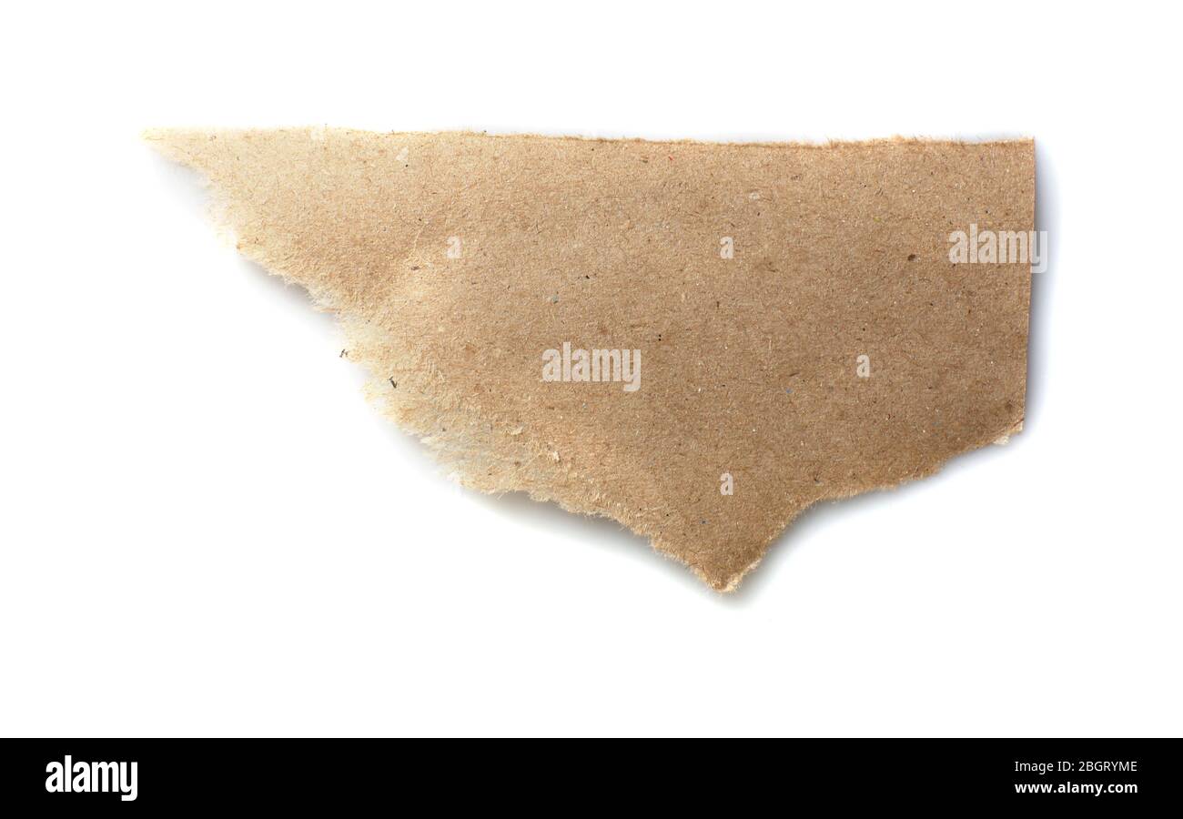 Torn blank paper isolated on white Stock Photo - Alamy