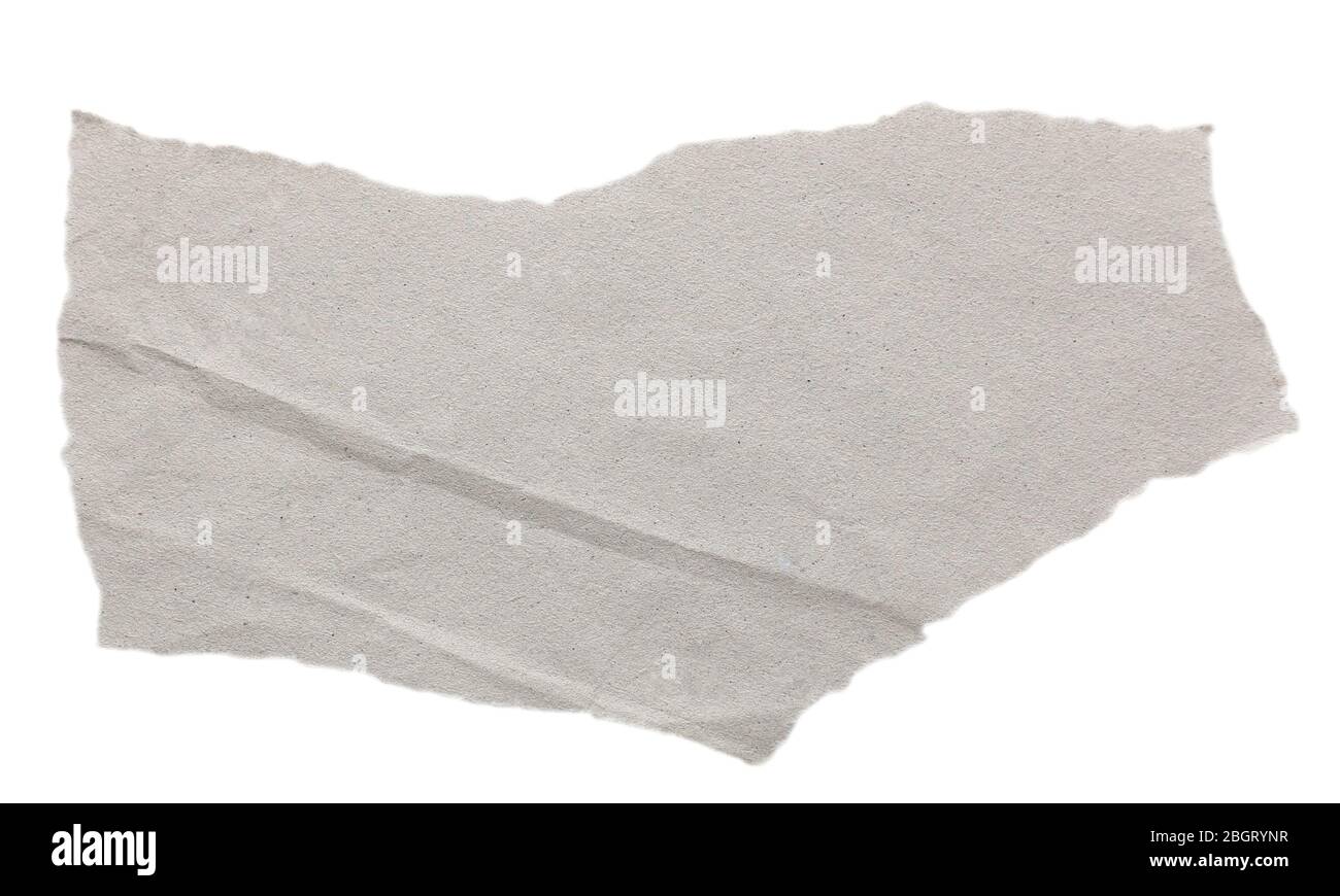 Torn blank paper isolated on white Stock Photo - Alamy