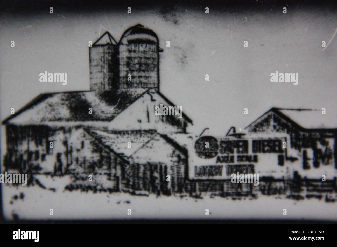 Fine 70s vintage black and white extreme photography of an agricultural ...