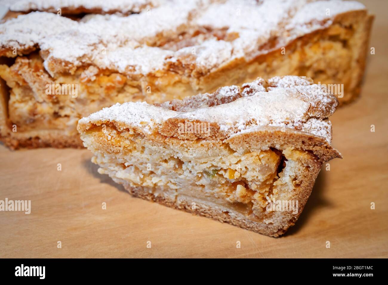 Neapolitan Pastiera, typical Italian dessert. Type of tart typical of ...