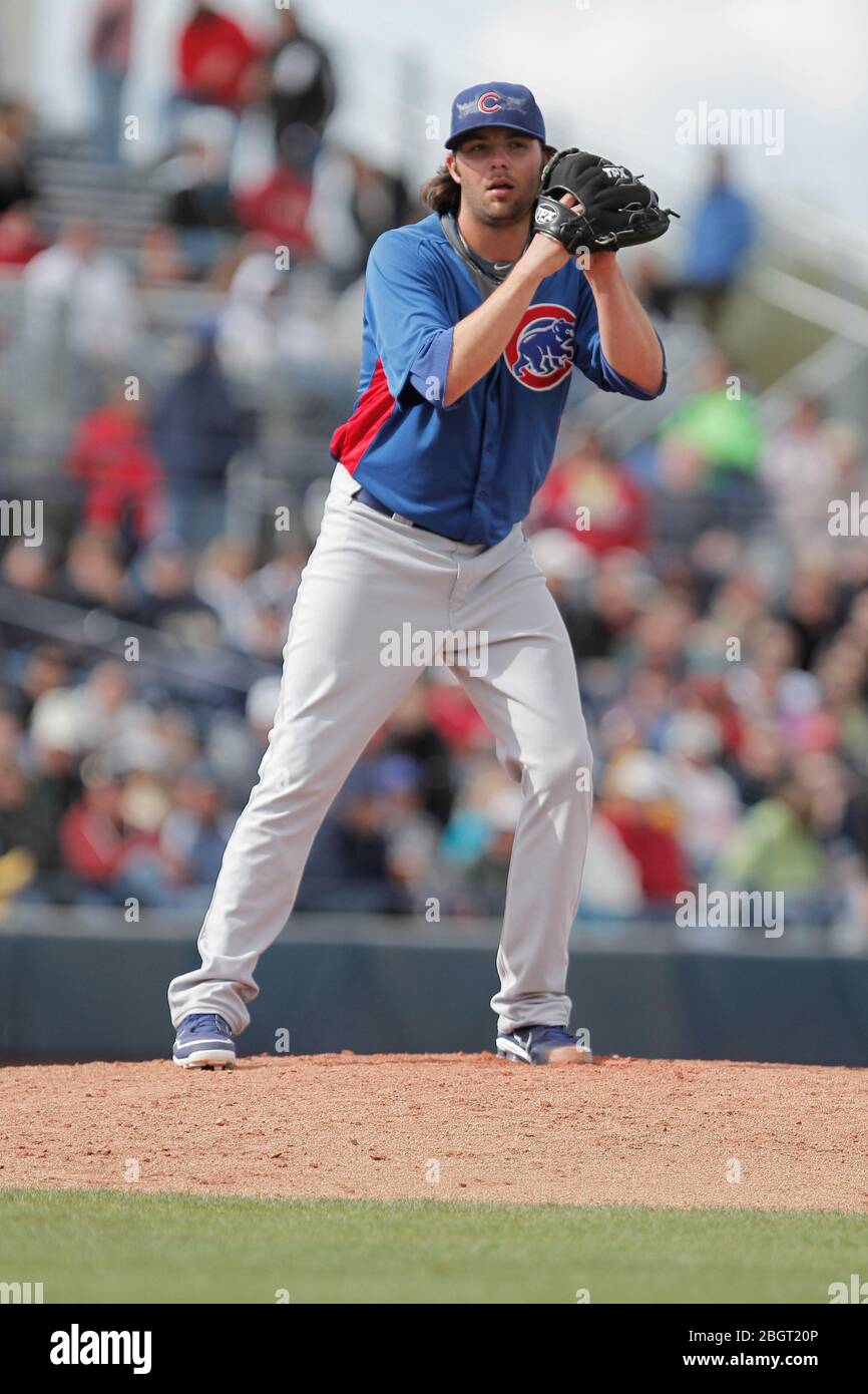Chicago Cubs in MLB spring training baseball game in Arizon.. Los ...