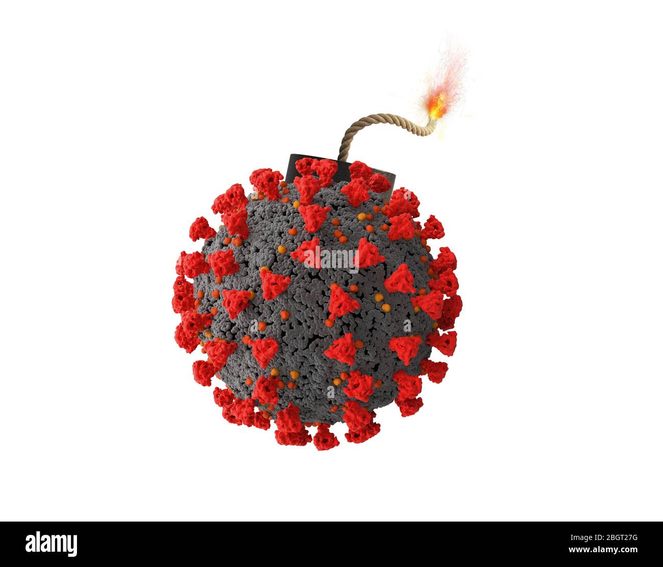 Coronavirus covid-19 ready to explode like a bomb. Concept of ...