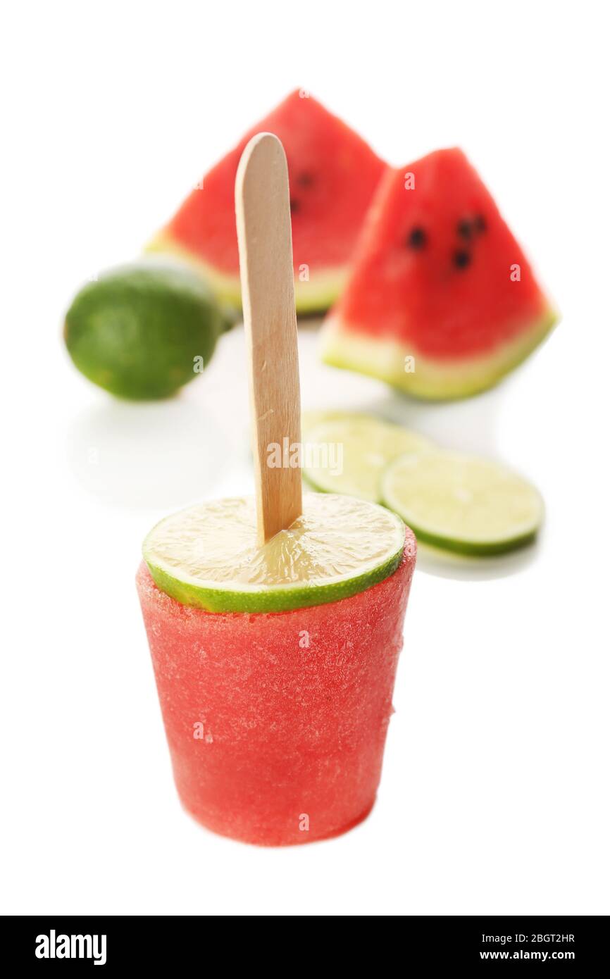 Frozen watermelon ice cream Cut Out Stock Images & Pictures - Alamy