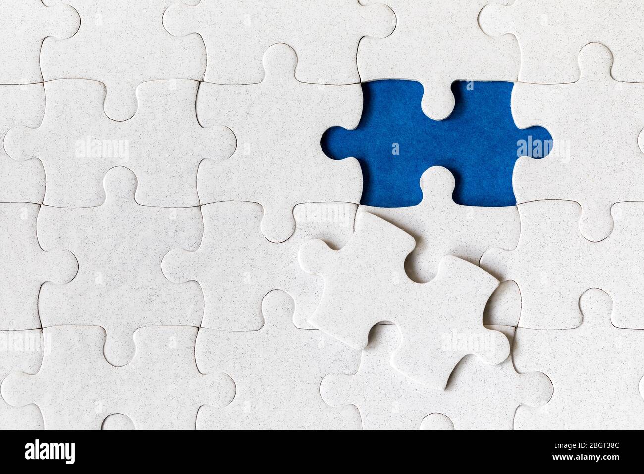 Jigsaw puzzle with missing piece. Missing puzzle pieces. Concept image ...