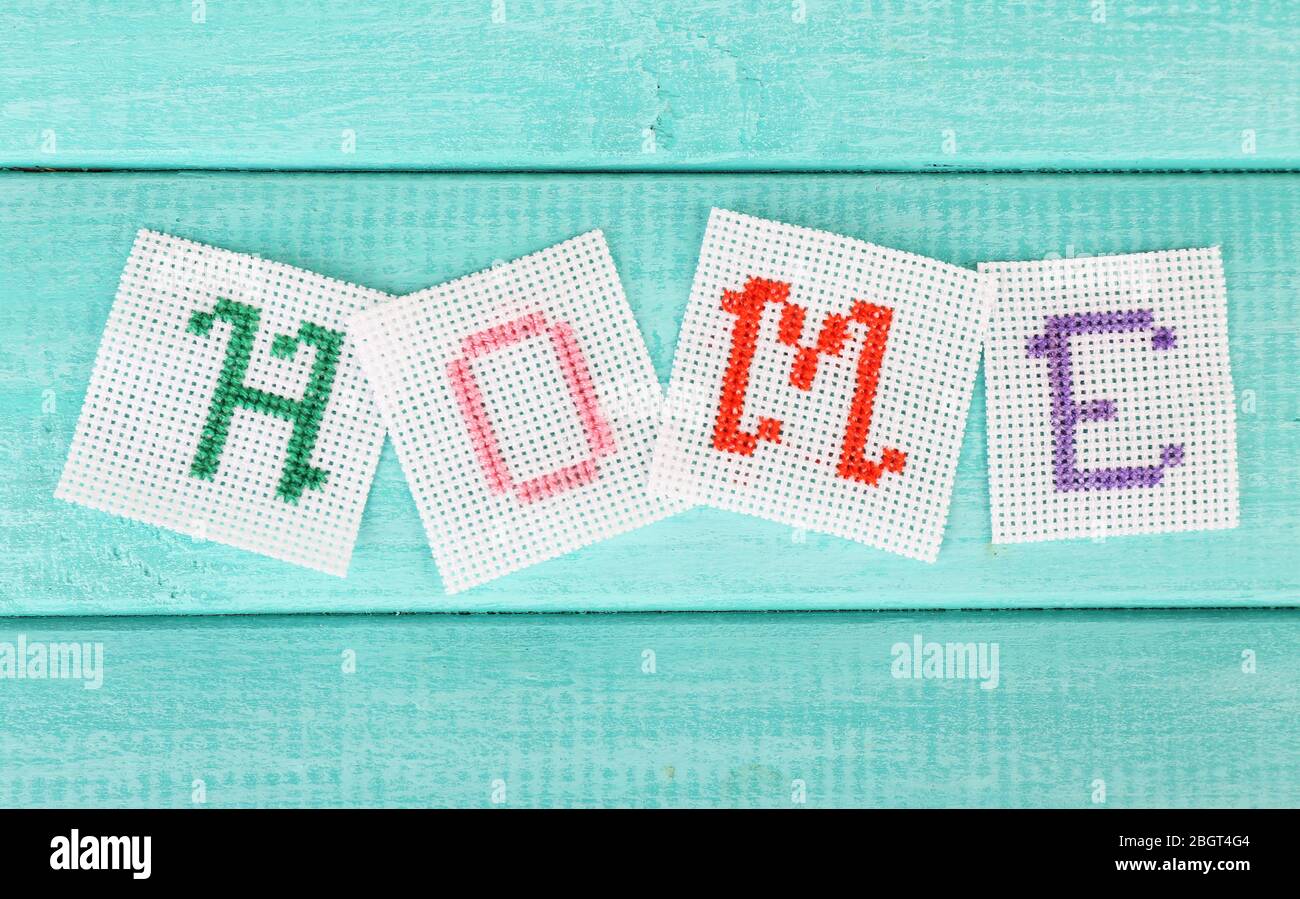 Letters made with embroidery craft hi-res stock photography and images ...