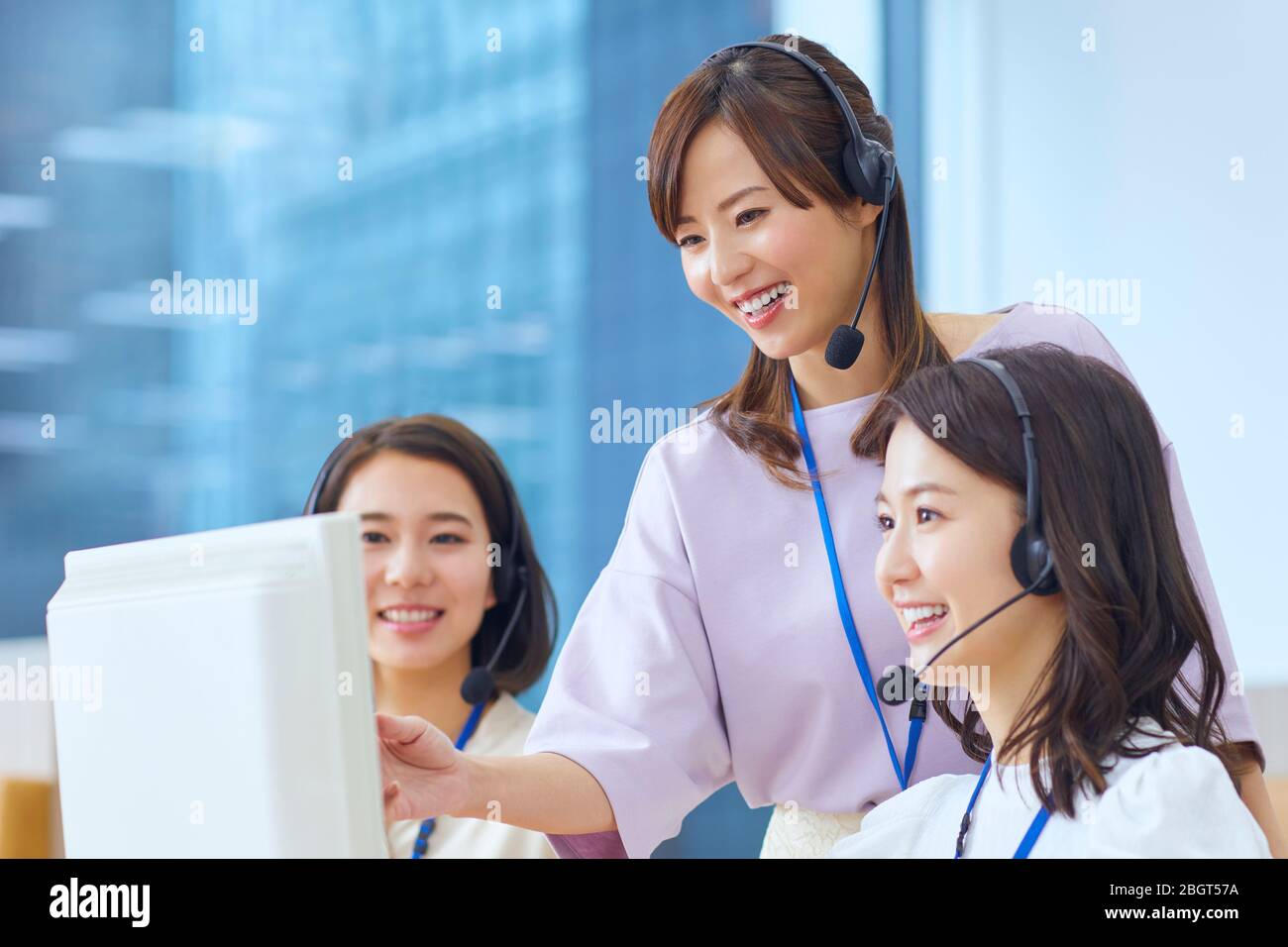 Japanese call center Stock Photo - Alamy