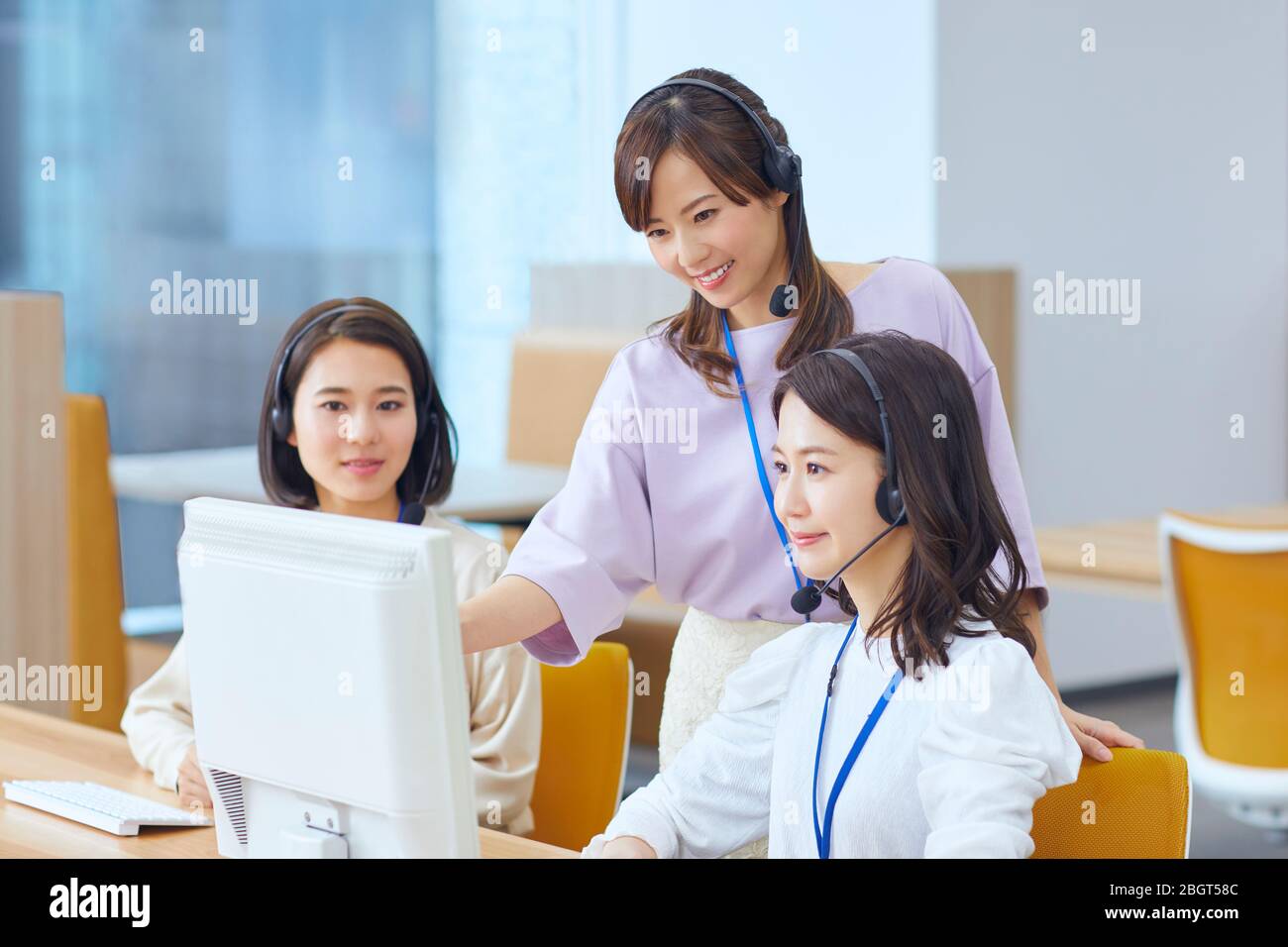 Japanese call center Stock Photo - Alamy