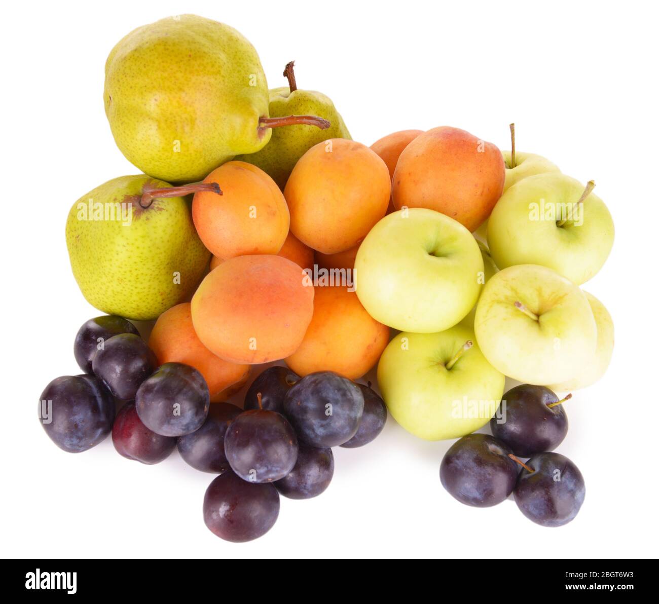 Ripe fruits isolated on white Stock Photo - Alamy