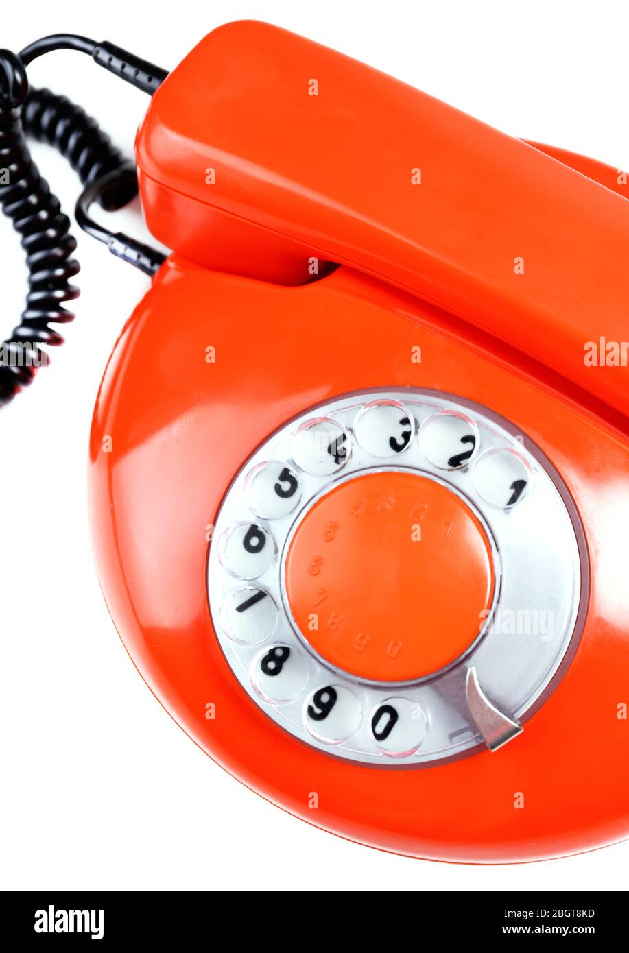 Retro red telephone, close up Stock Photo - Alamy