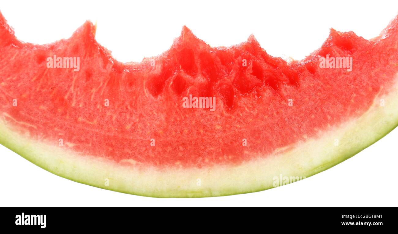 Fresh slice of watermelon, isolated on white Stock Photo - Alamy