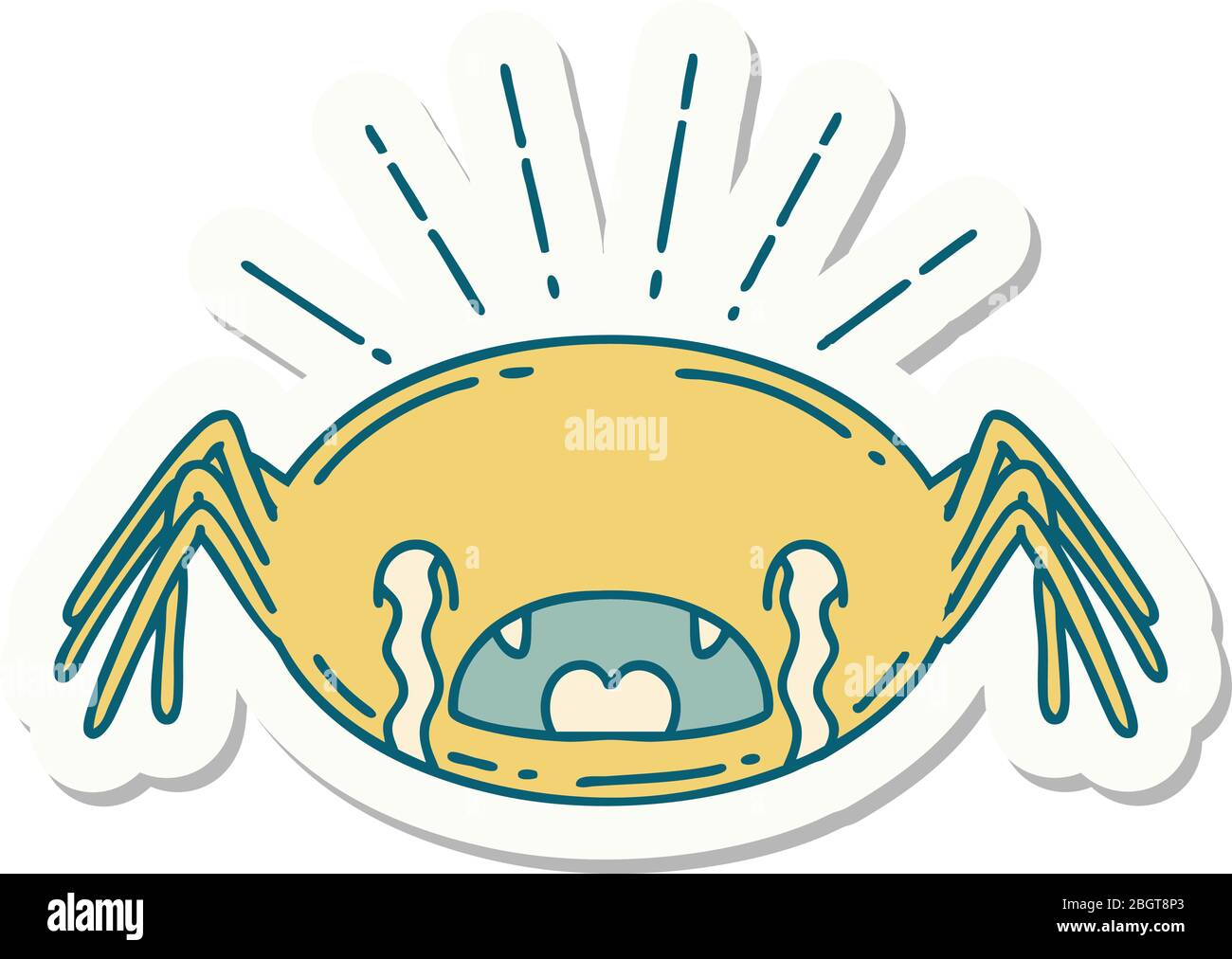 sticker of a tattoo style crying spider Stock Vector Image & Art - Alamy