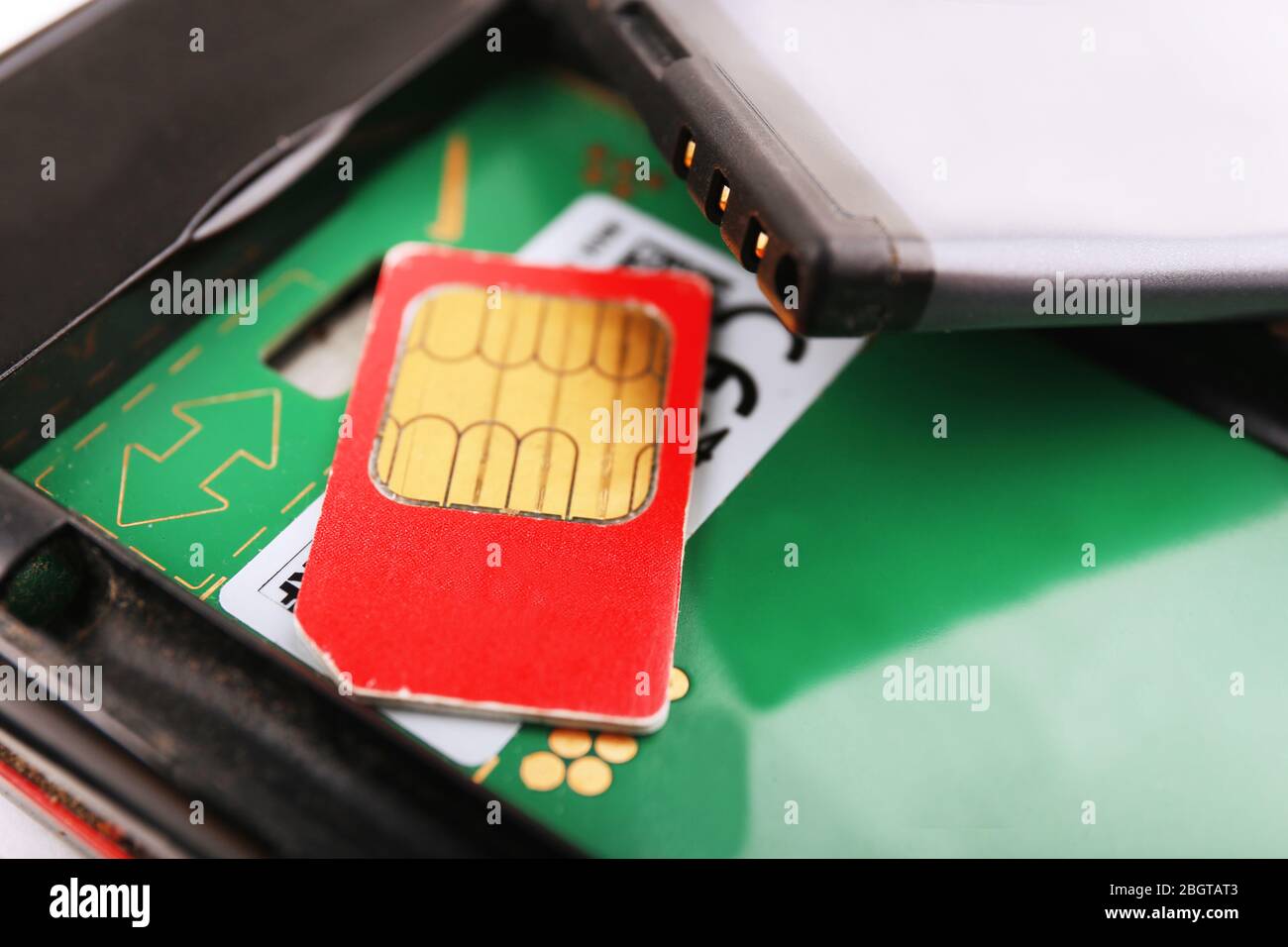 cell phone and sim card, close up Stock Photo - Alamy