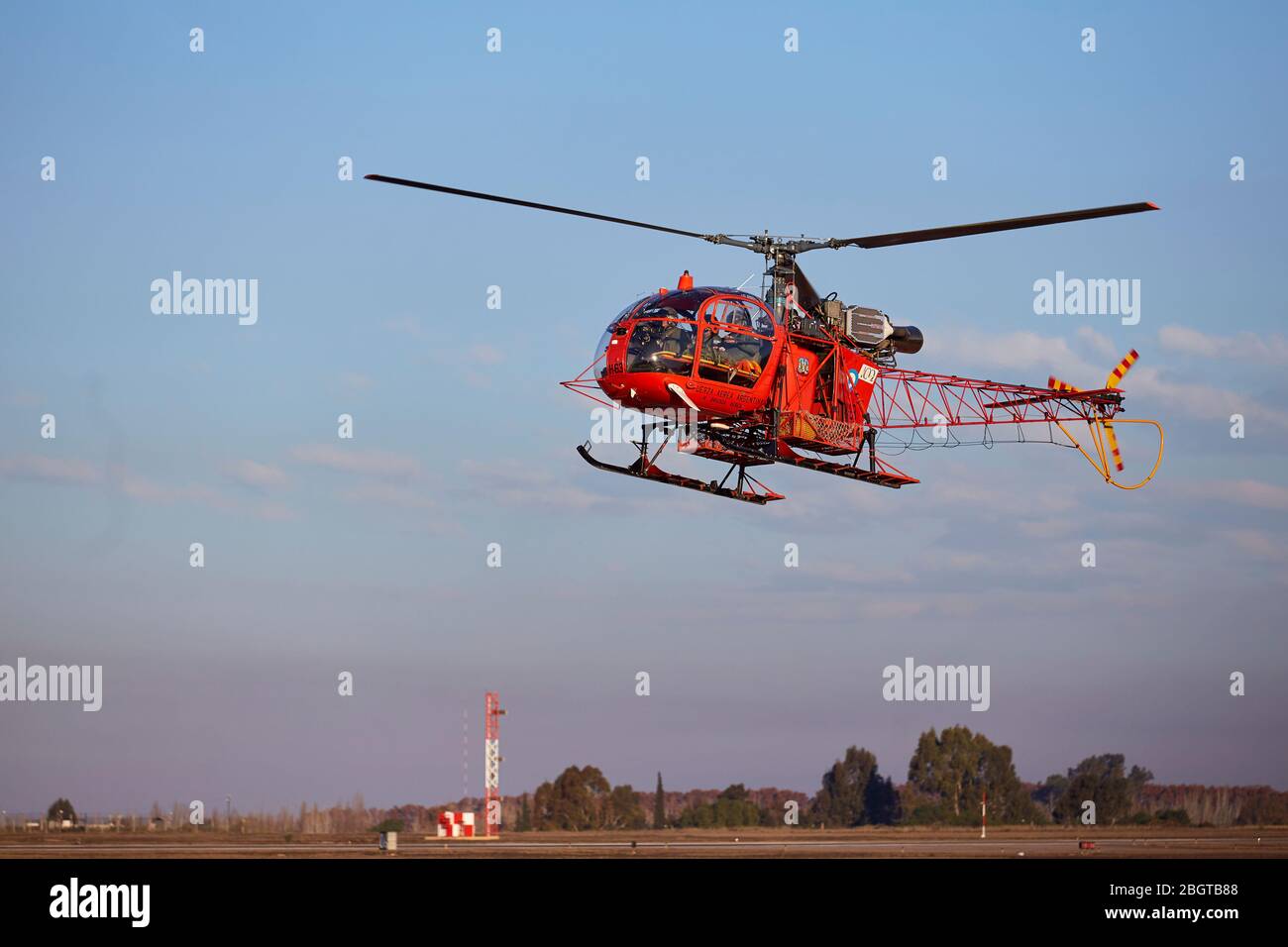 MENDOZA, ARGENTINA, June 10, 2015. helicopter Aérospatiale SA315B Lama ...