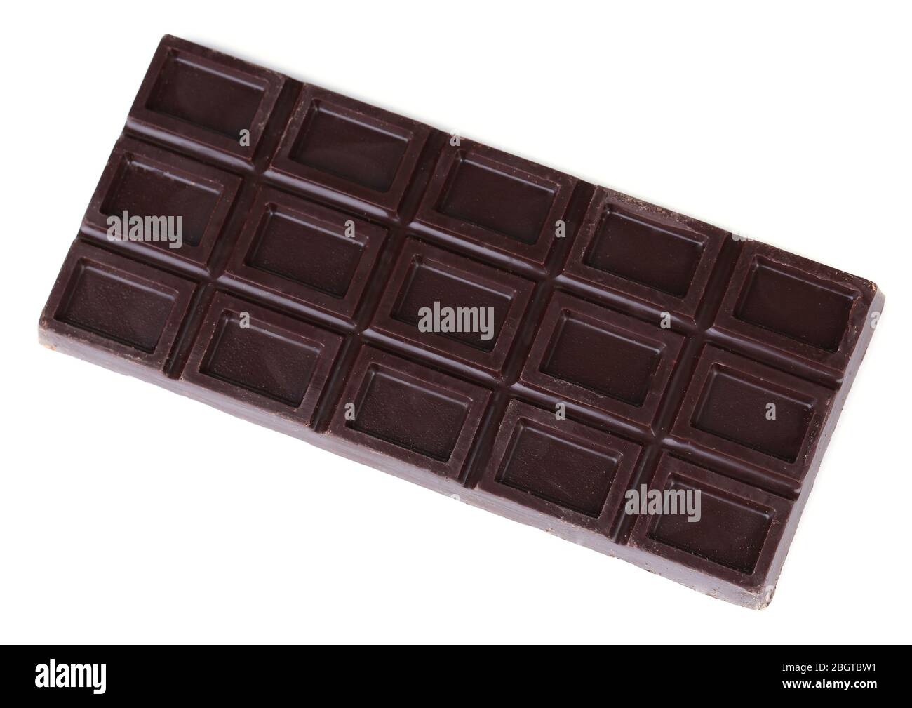 Chocolate bar isolated on white Stock Photo - Alamy