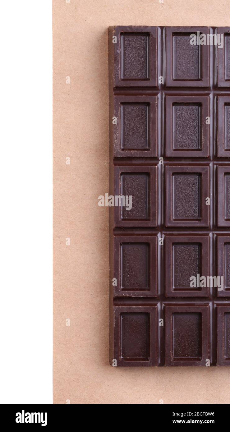 Chocolate bar isolated on white Stock Photo - Alamy