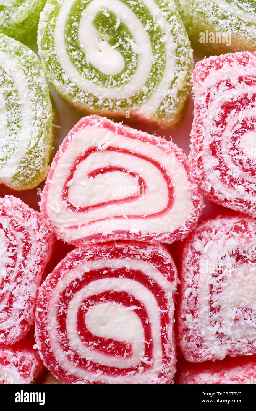 Tasty Turkish delight background Stock Photo - Alamy