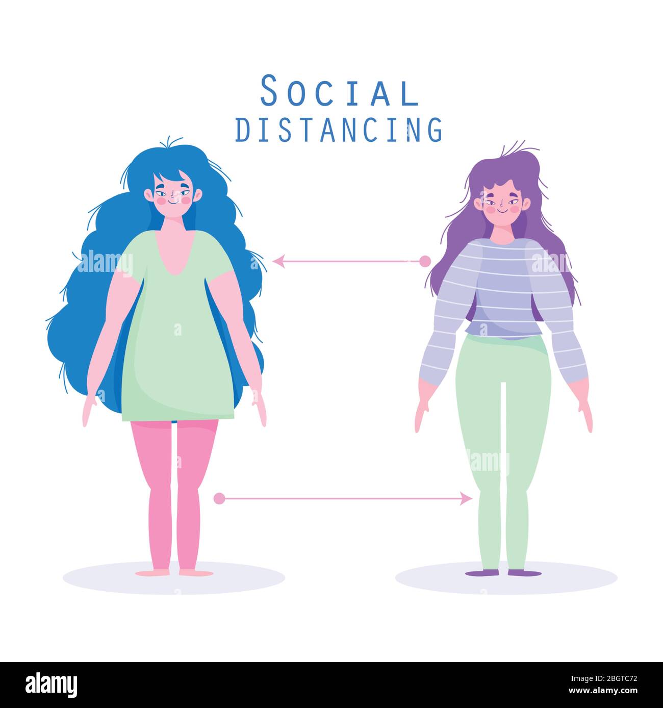 covid 19, prevention social distancing, women prevent coronavirus ...