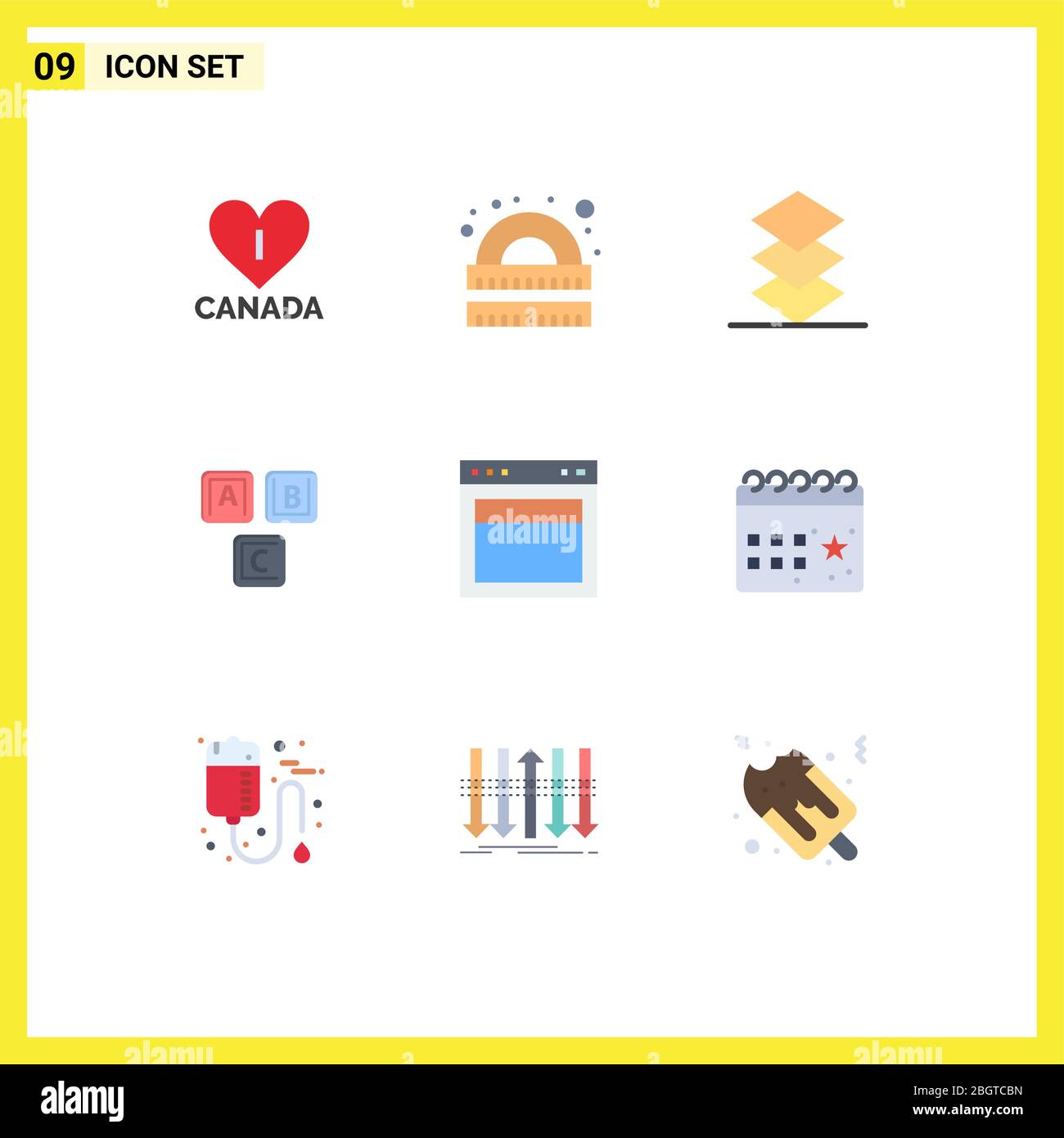 Editable Vector Line Pack of 9 Simple Flat Colors of layout, knowledge ... Editable Vector Line Pack of 9 Simple Flat Colors of layout, knowledge ...