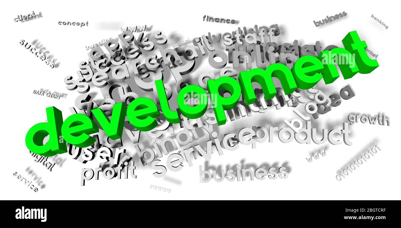 Development concept - 3D illustration Stock Photo - Alamy