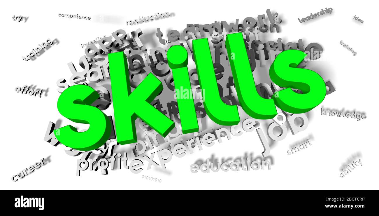 Skill concept - 3D illustration Stock Photo - Alamy