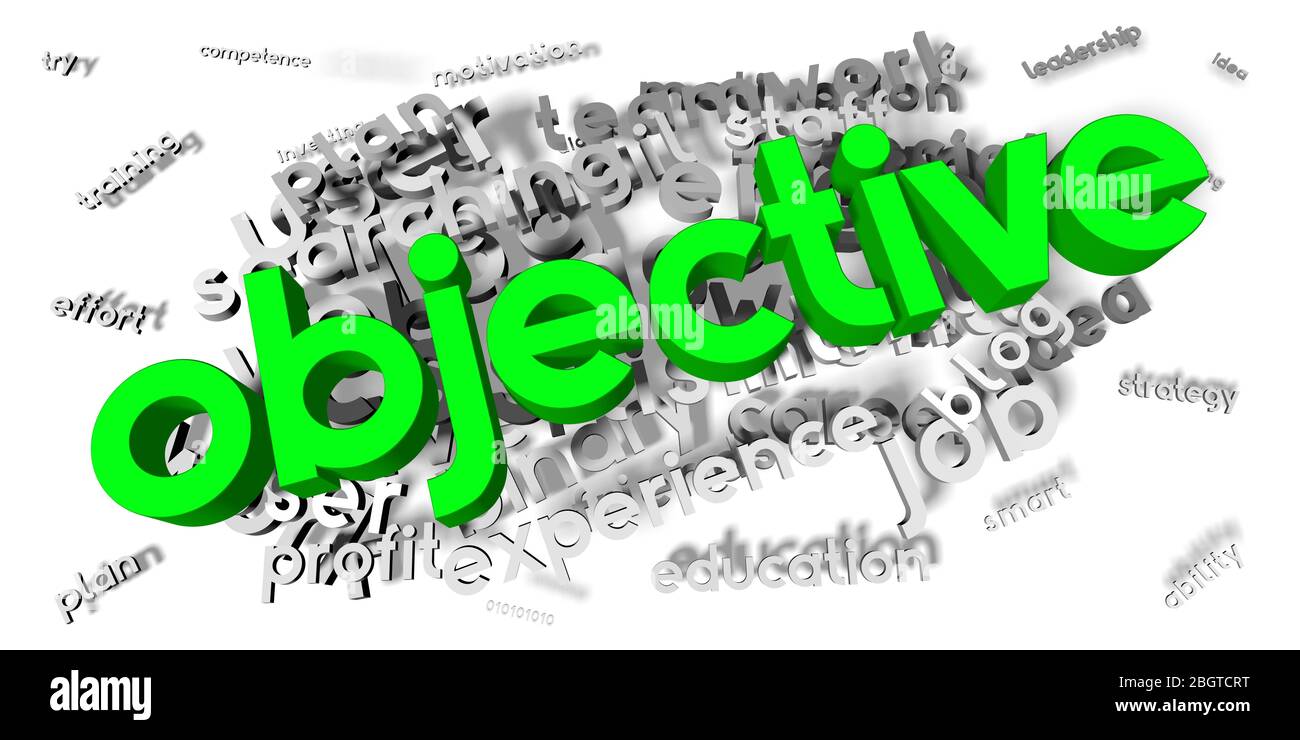 Objective concept - 3D illustration Stock Photo - Alamy