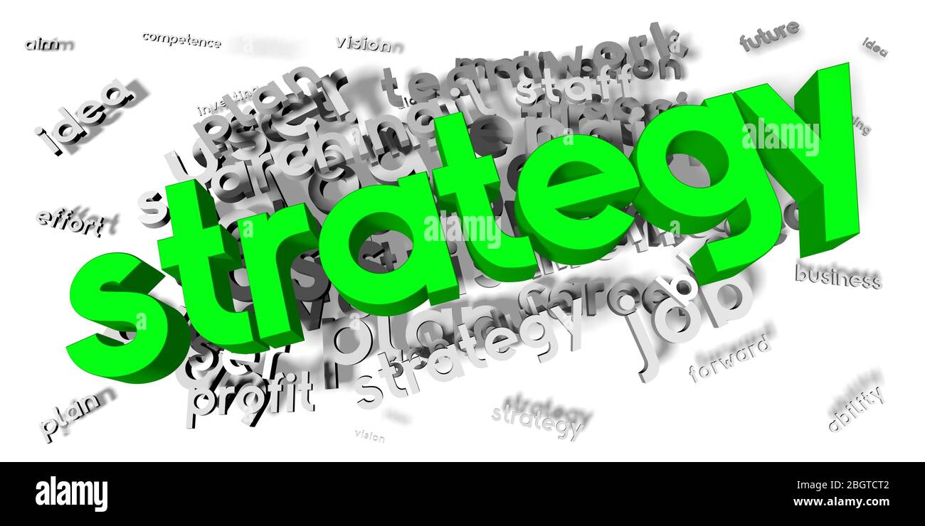 Strategy concept - 3D illustration Stock Photo - Alamy