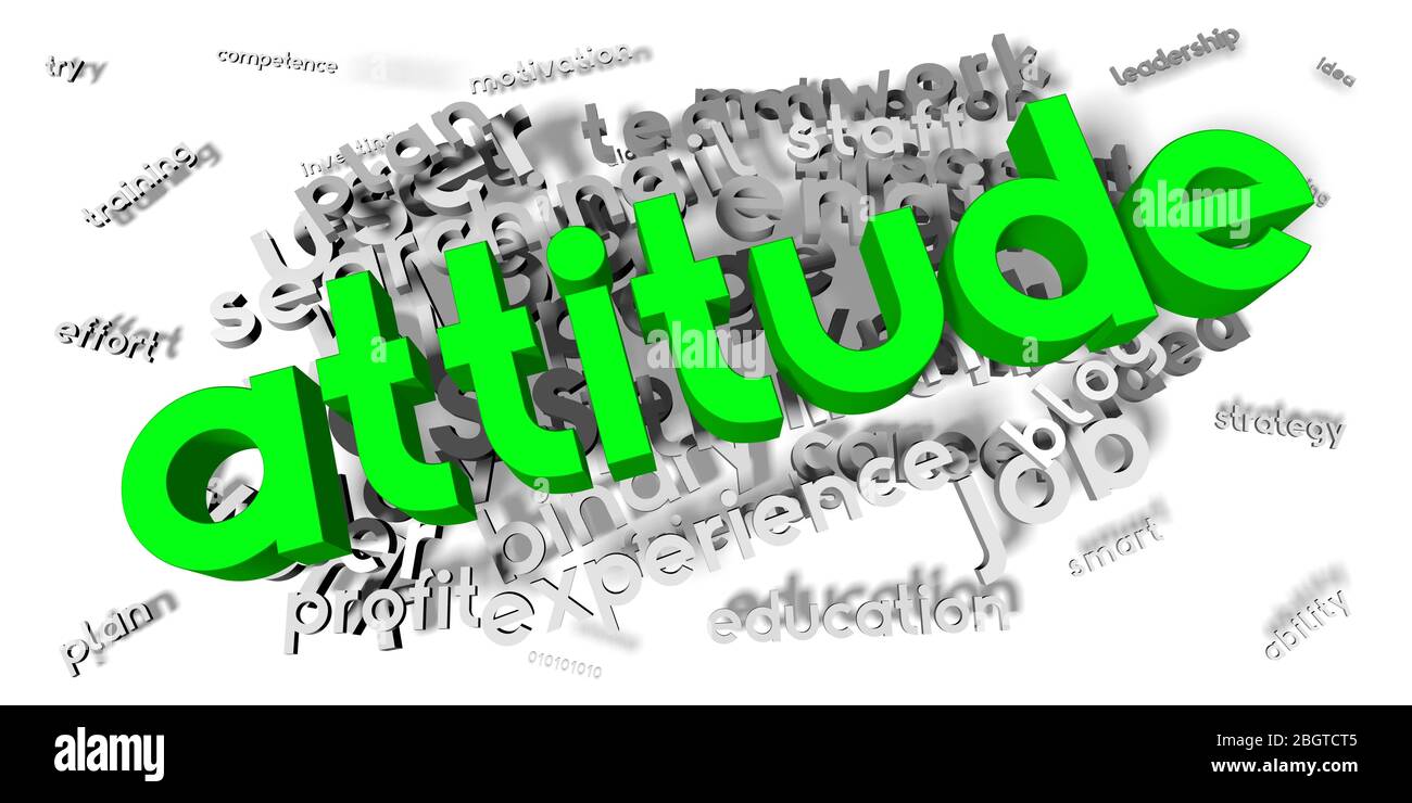 Attitude concept - 3D illustration Stock Photo - Alamy