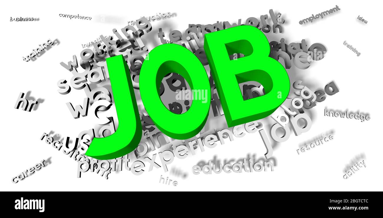 Job concept - 3D illustration Stock Photo - Alamy